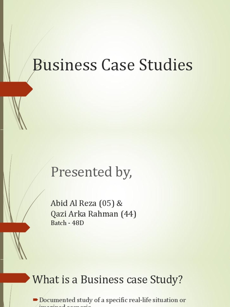 BusinBusiness Case Studiesess Case Studies | PDF | Case Study ...