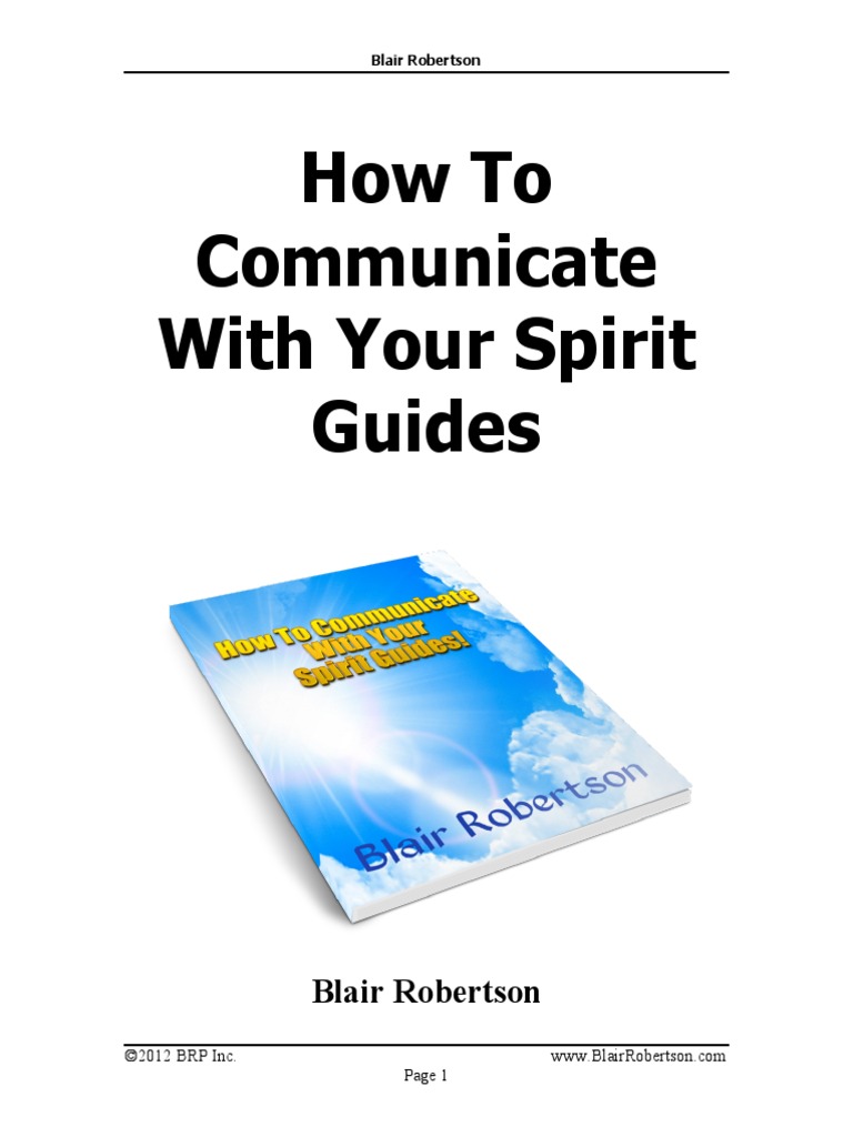Communicate With Spirit Guides | PDF