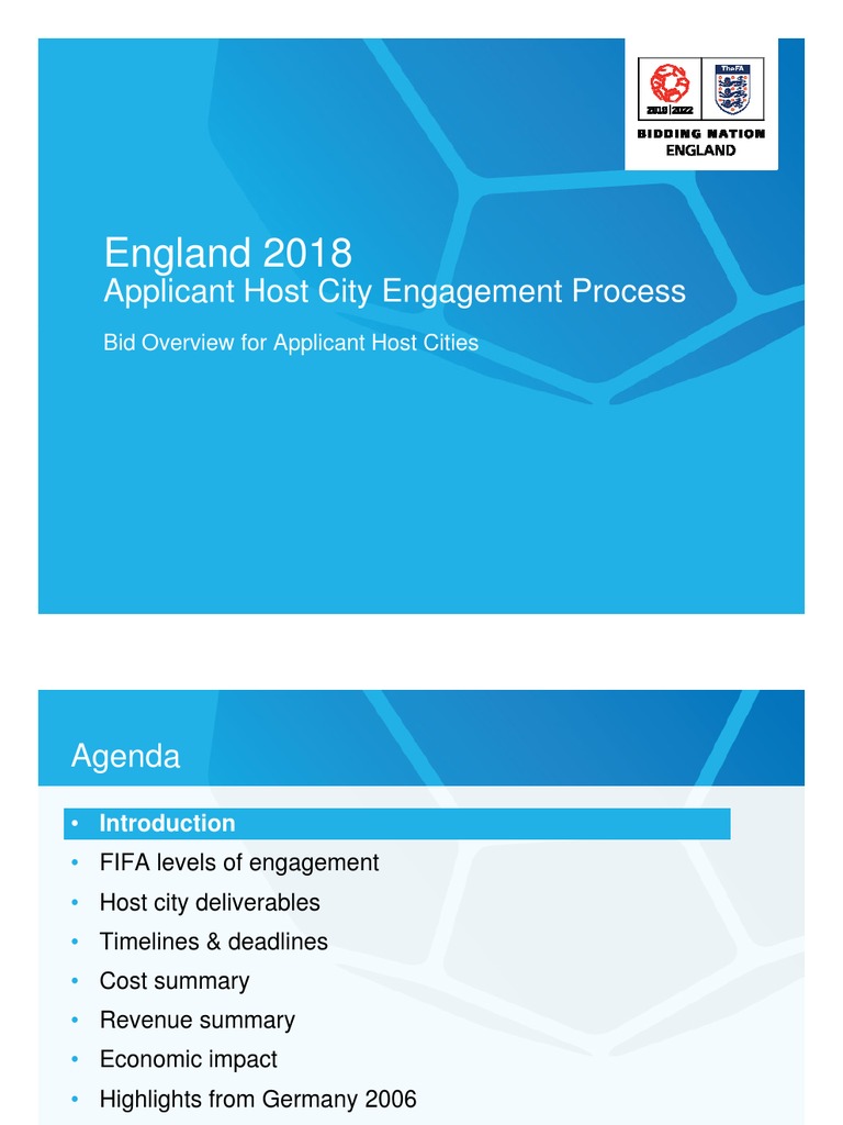 Bid Overview For Host Cities | PDF | Fifa | Stadium