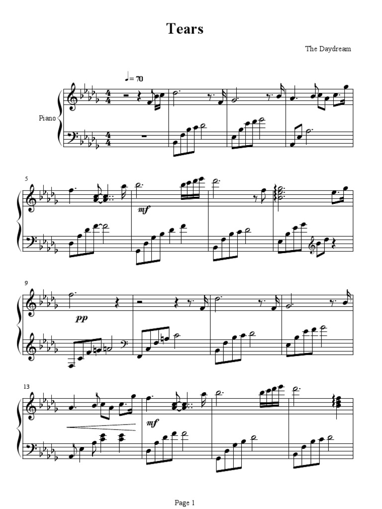 Tears - The Daydream | PDF