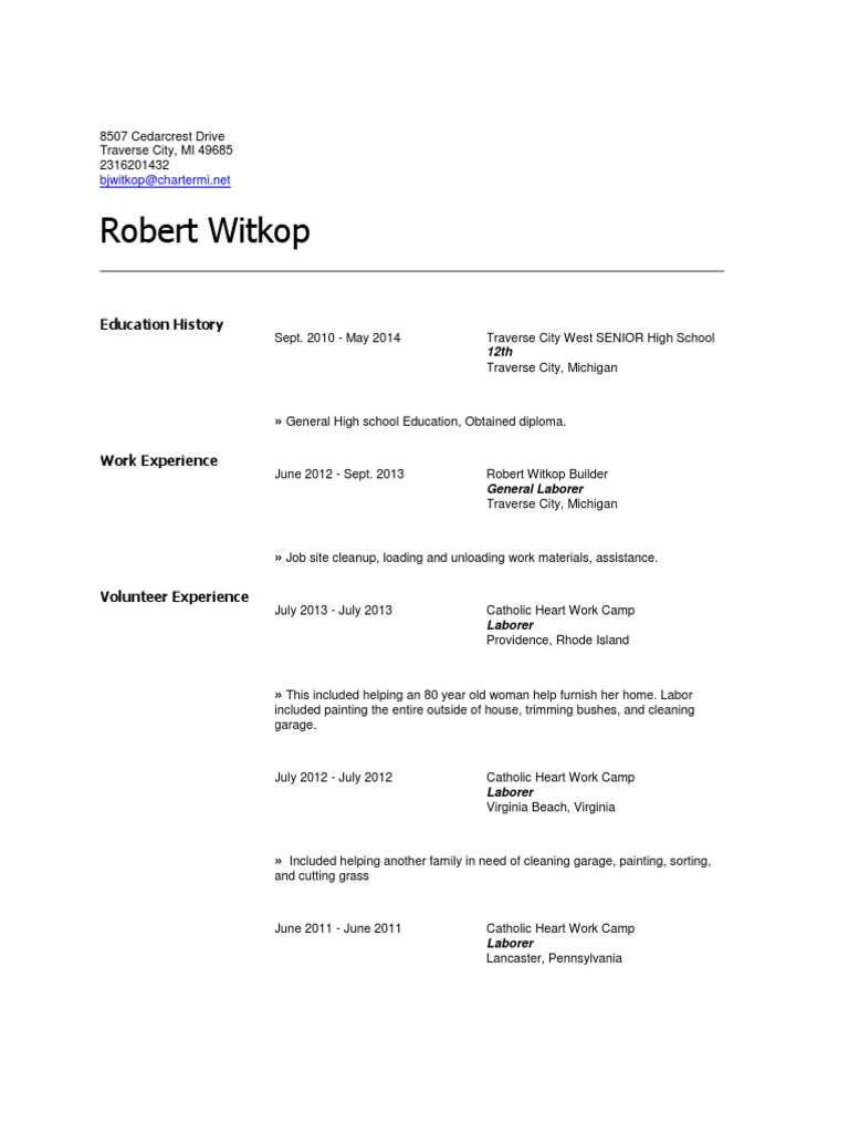 Final Crystal Mountain Resume | PDF