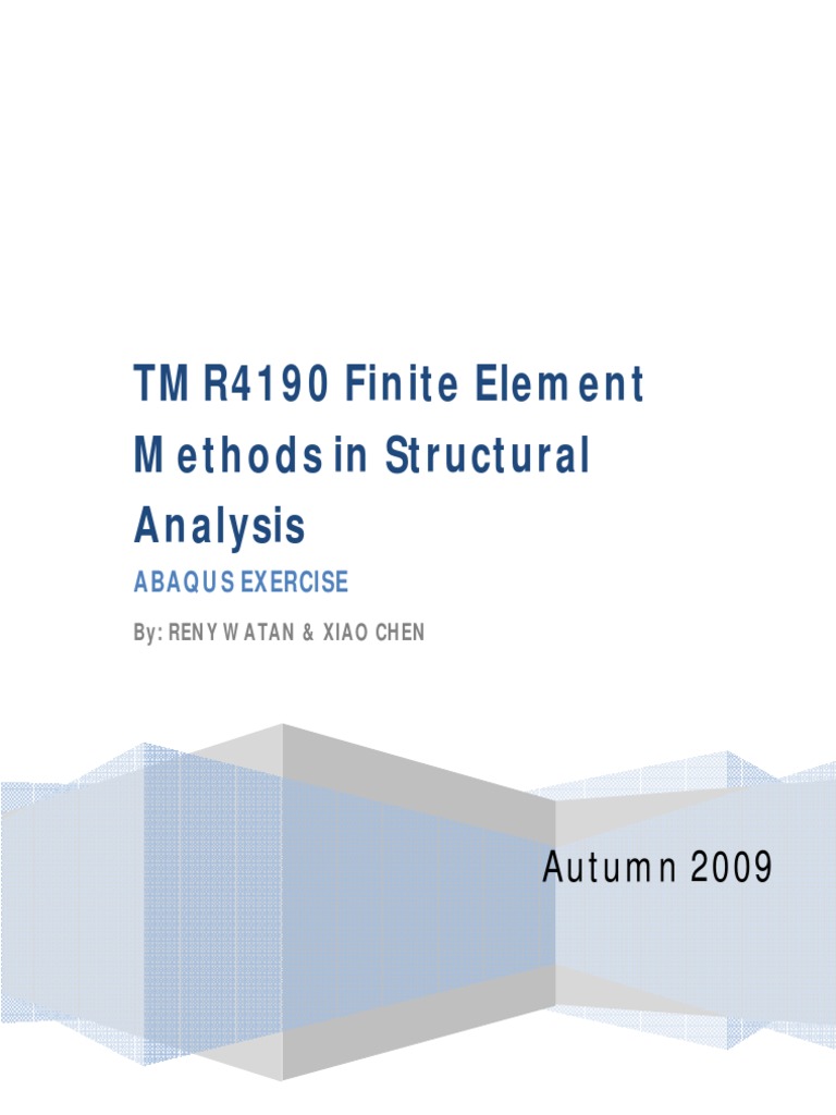 TMR4190 Finite Element Methods in Structural Analysis | PDF | Structural Analysis | Stress ...
