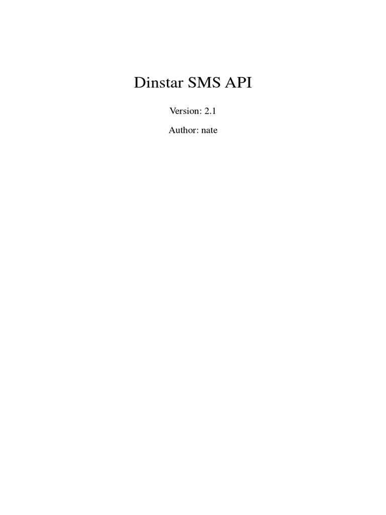 DWG Sms API.v2.1 En.1 | PDF | Short Message Service | Subscriber Identity Module