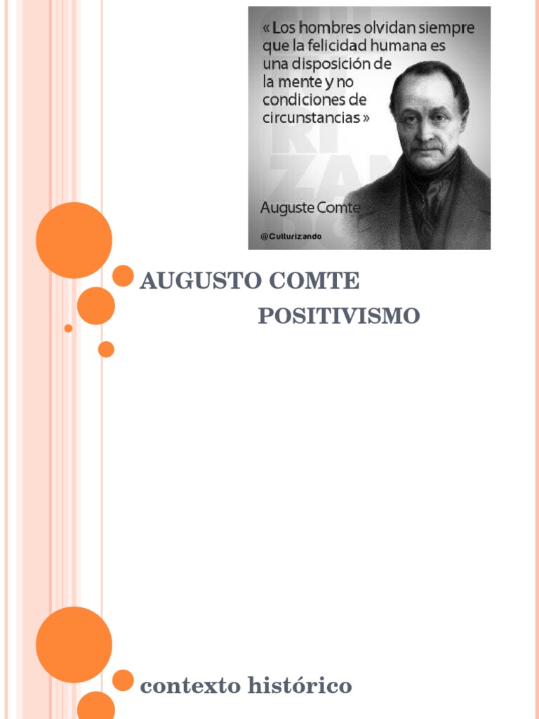 Augusto Comte | Descargar gratis PDF | Positivismo | Método científico