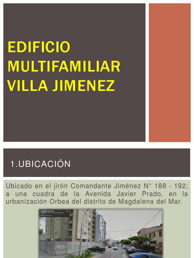 Edificio Multifamiliar Villa Jimenez | PDF