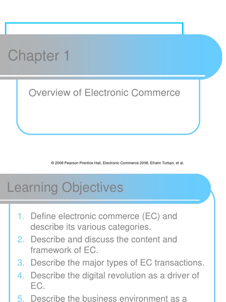 CH01 (Overview of E-Commerce) | PDF | E Commerce | Business Model