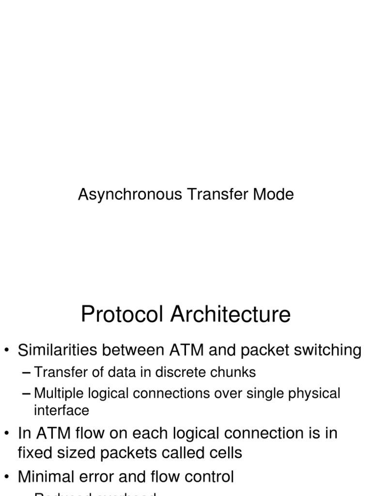 Asynchronous Transfer Mode | PDF | Asynchronous Transfer Mode | Computer Standards