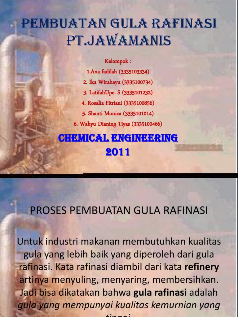 Gula Rafinasi Pt. Jawamanis | PDF