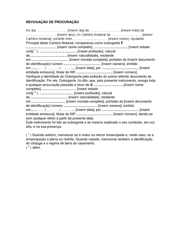 Revogação de Procuração | PDF