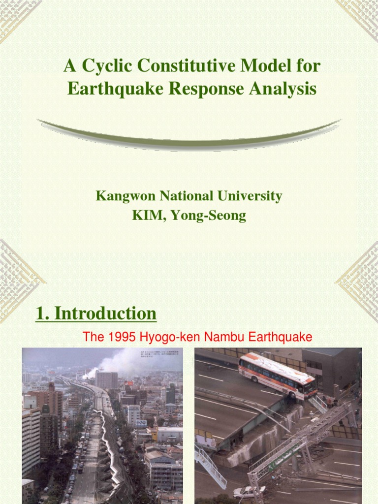 A Cyclic Constitutive Model For Earthquake Response Analysis | PDF | Viscoelasticity | Materials