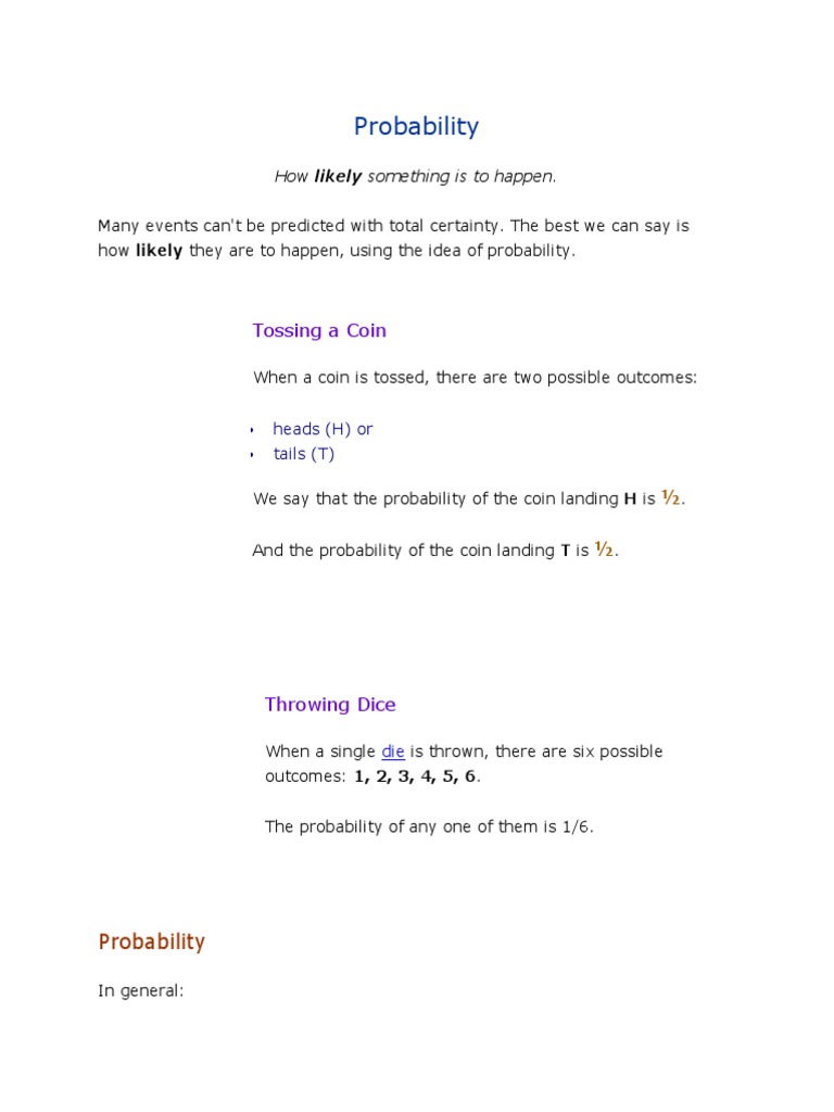 Probability-Math Is Fun | PDF | Probability | Playing Cards