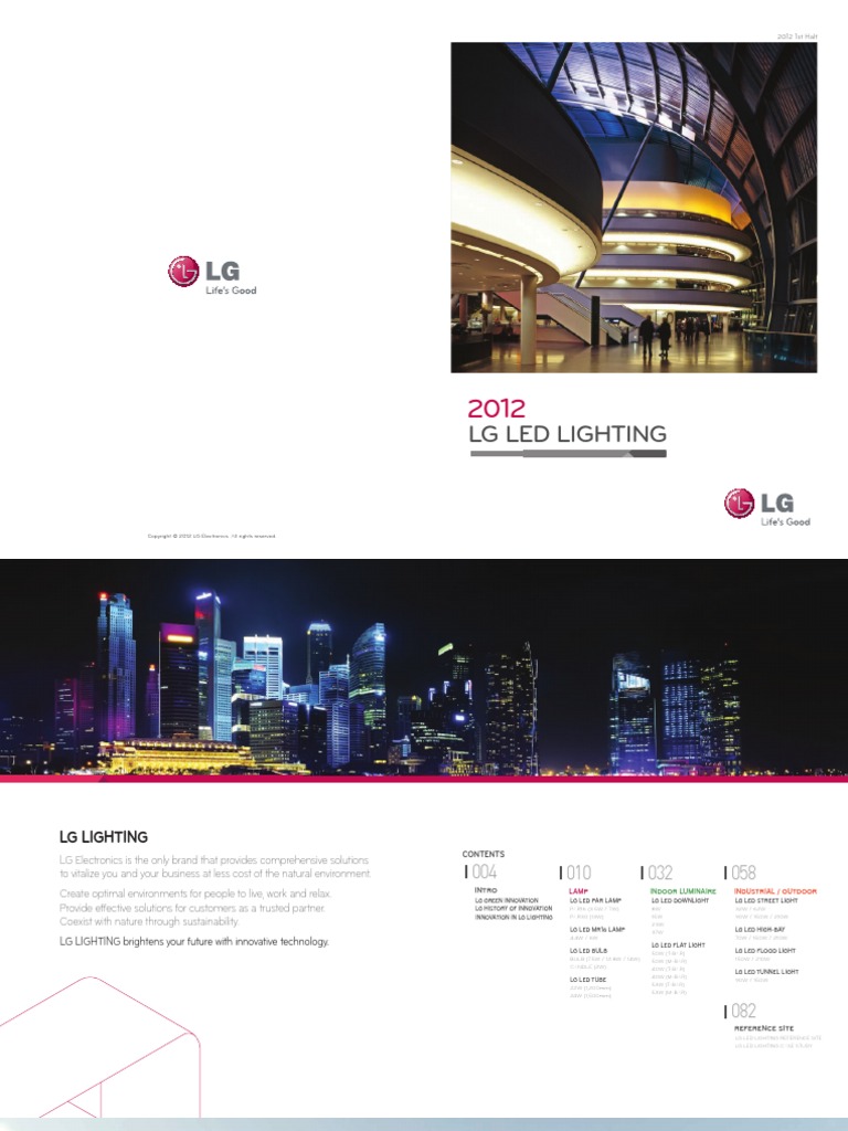 LG Lighting Catalogue - 2012 | PDF | Light Emitting Diode | Lighting
