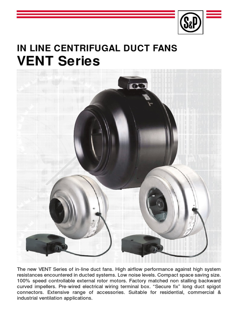 Ventilator - S&P - Vent (En) | PDF | Mechanical Fan | Duct (Flow)