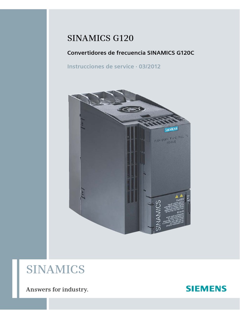 Siemens Manual Técnico Variadores Sinamics G120C 2012 | PDF ...