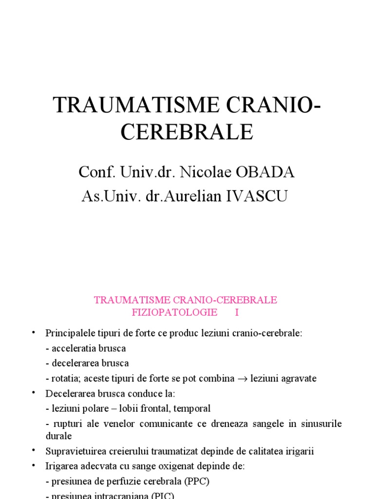 Traumatisme Cranio Cerebrale | PDF
