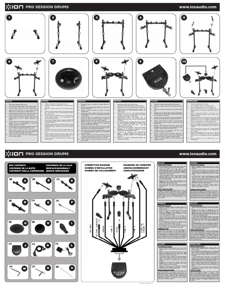 Pro Session Drums - Assembly Guide - V1 | PDF | Instrumentos de ...