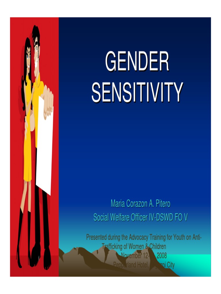 Gender Sensitivity Issues and Role Snov 2008 | PDF | Gender Role | Gender