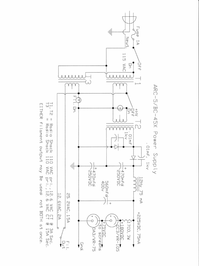 ARC 5 Receiver Power Supply | PDF