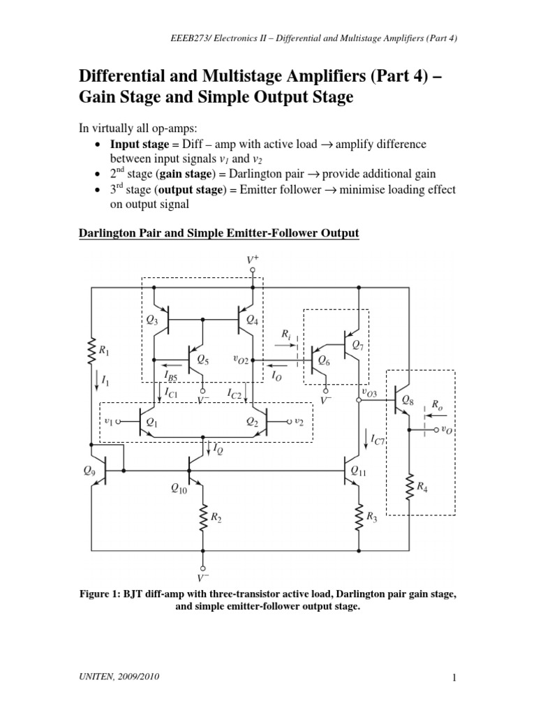 Diff Amp Multistage | PDF | Amplifier | Operational Amplifier