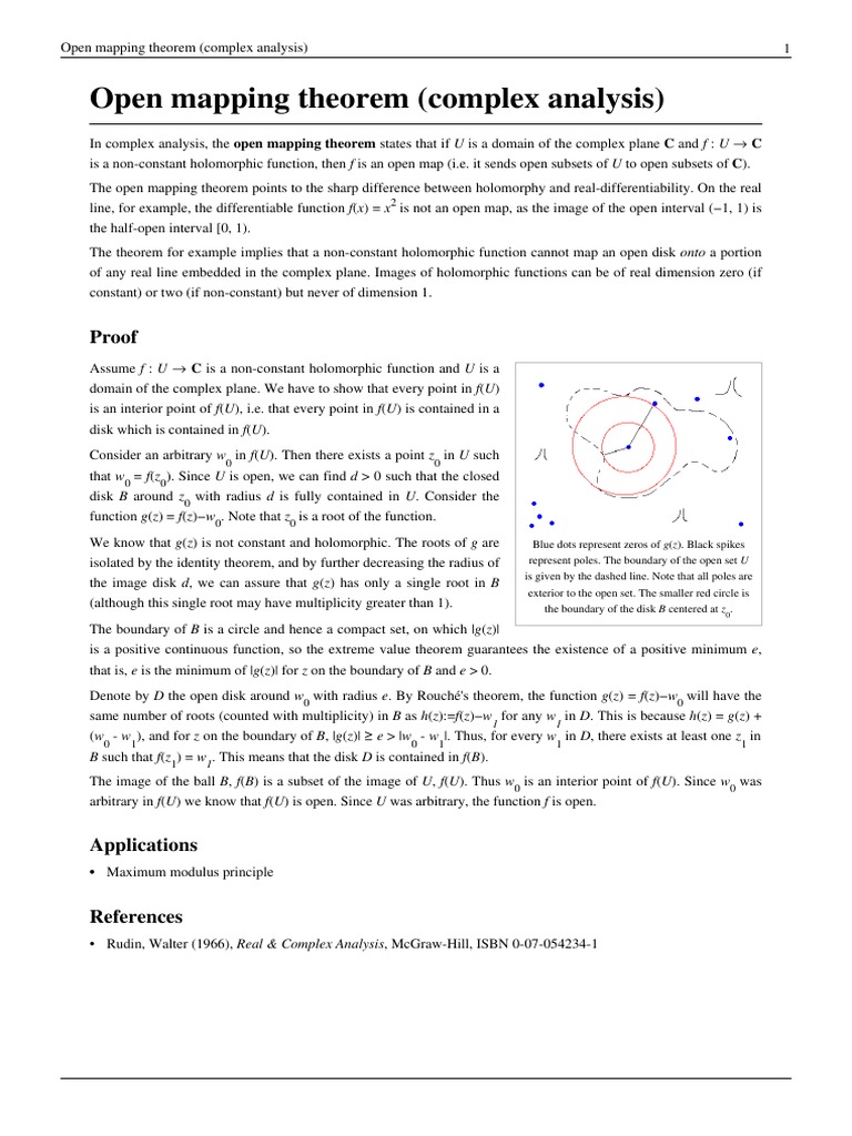 Open Mapping Theorem (Complex Analysis) PDF | PDF | Holomorphic Function | Complex Analysis