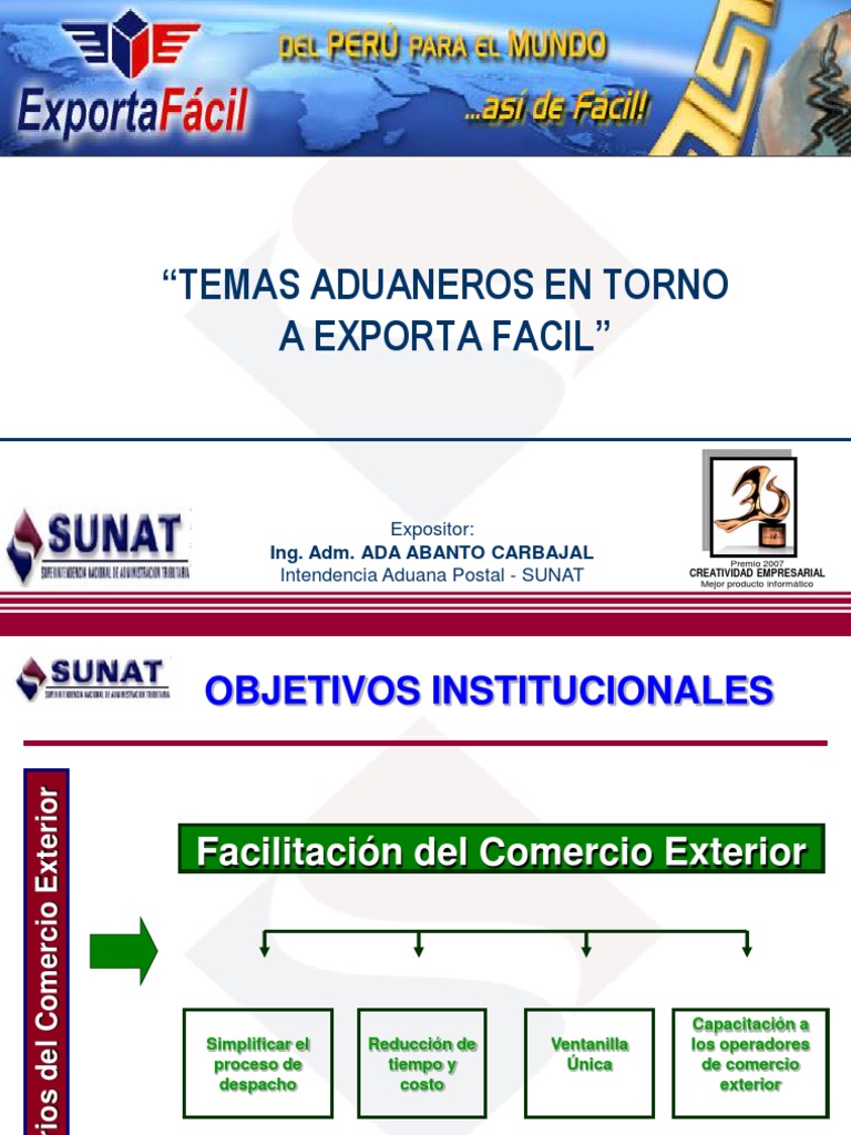 Exporta Facil SUNAT | PDF | aduana | Perú