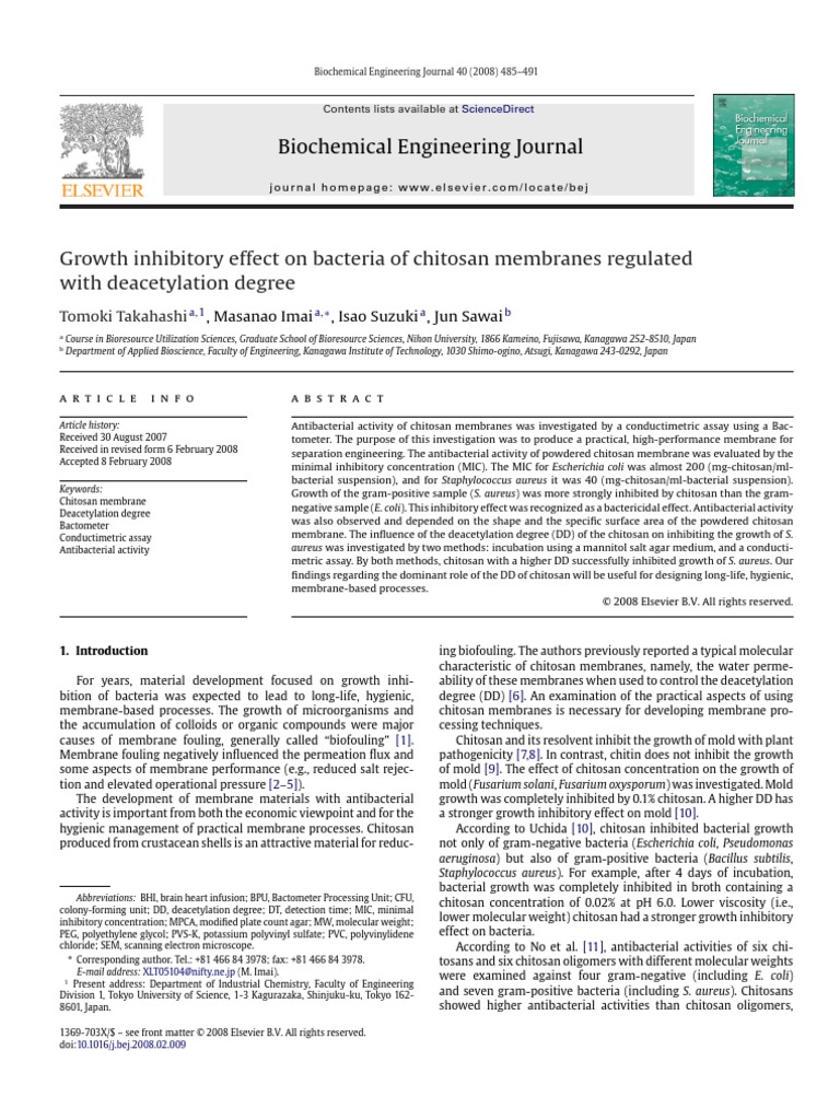 Biochemical Engineering Journal | PDF | Bacteria | Antibiotics