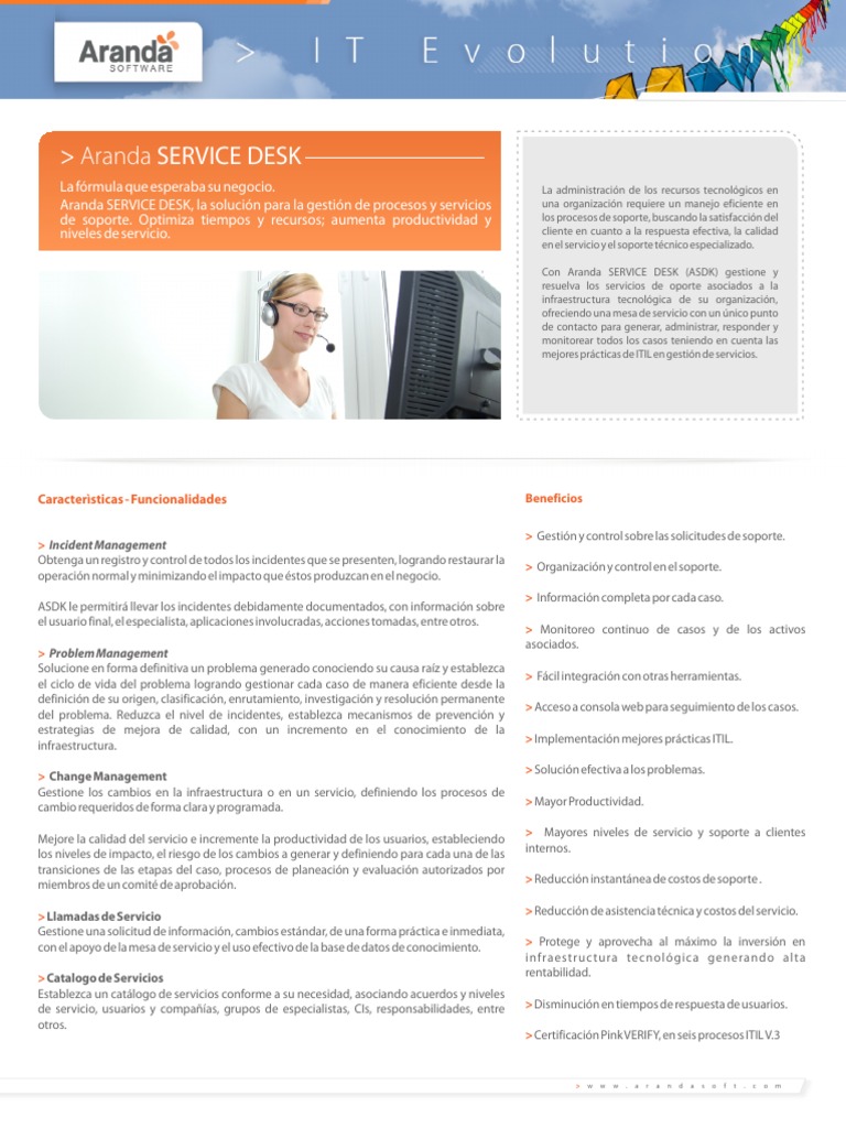 Aranda Service Desk | PDF | Mesa de ayuda | Calidad (comercial)