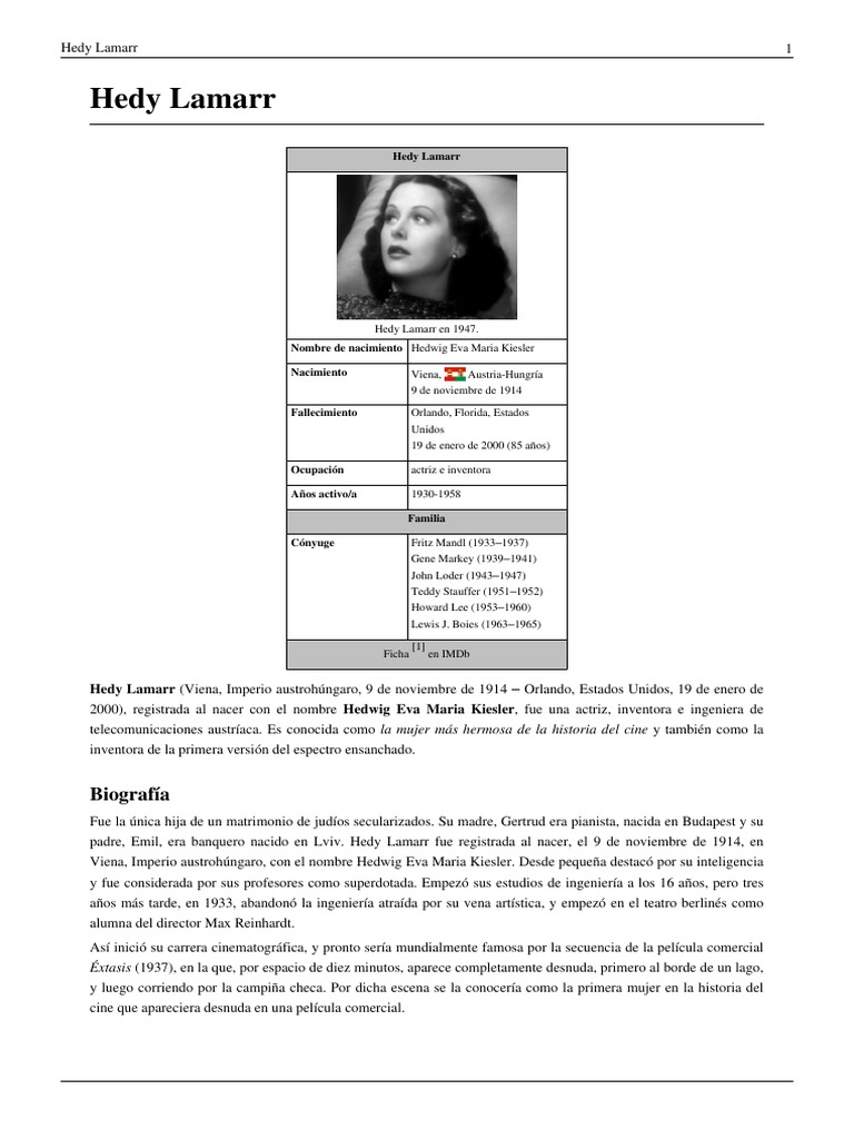 Hedy Lamarr | PDF | Science | Tecnología (general)