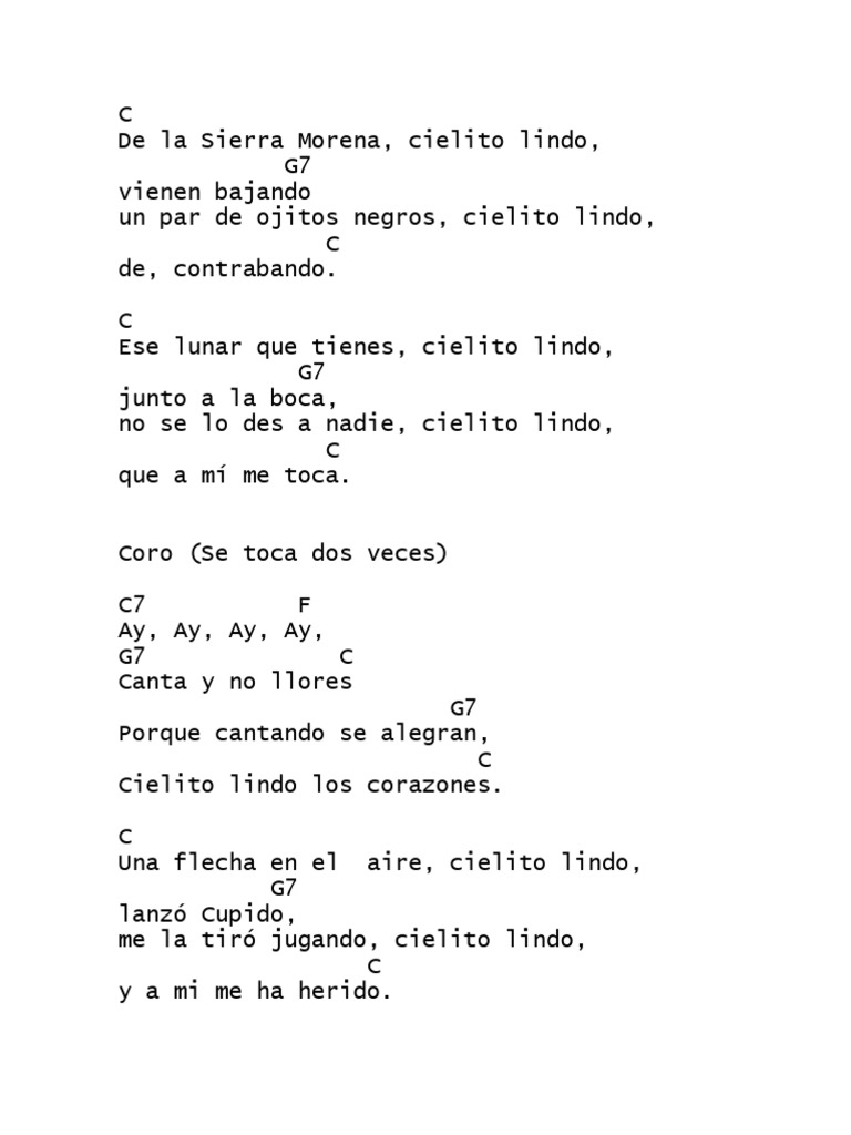 Cielito Lindo ACORDES | PDF | Musica Popular | Musica Latinoamericana