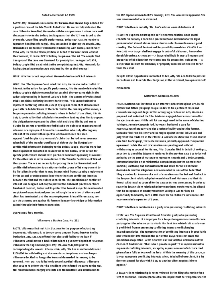 Legal Ethics Digest | PDF | Lawyer | Attorney's Fee