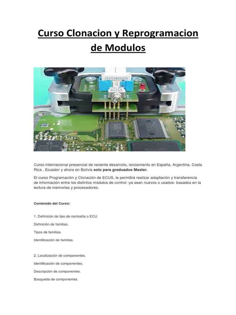 Curso Clonacion y Reprogramacion de Modulos | PDF | Microcontrolador ...