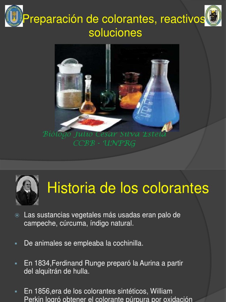 Preparación de Colorantes, Reactivos, Soluciones II-I | Solución tampón ...