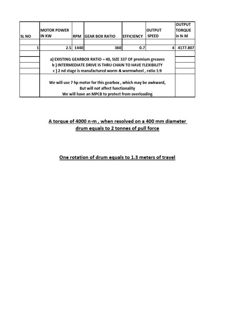 Electric Motor Torque Calculation 20140507 | PDF