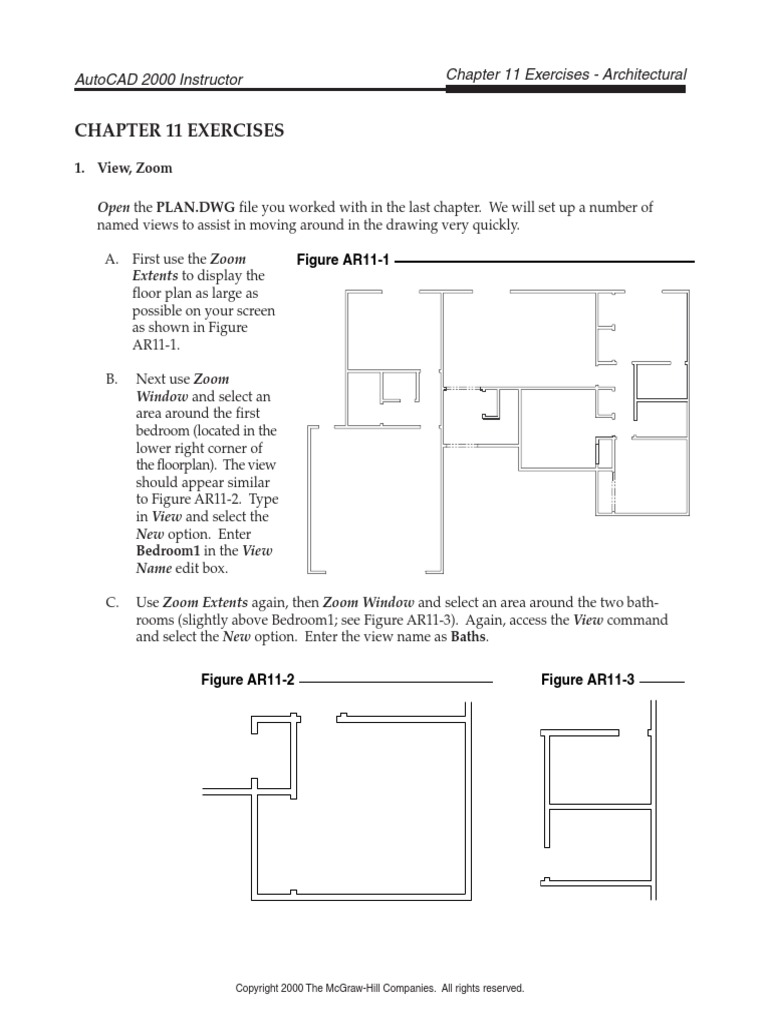 Chapter 11 Exercises - Architectural Autocad 2000 Instructor | PDF ...