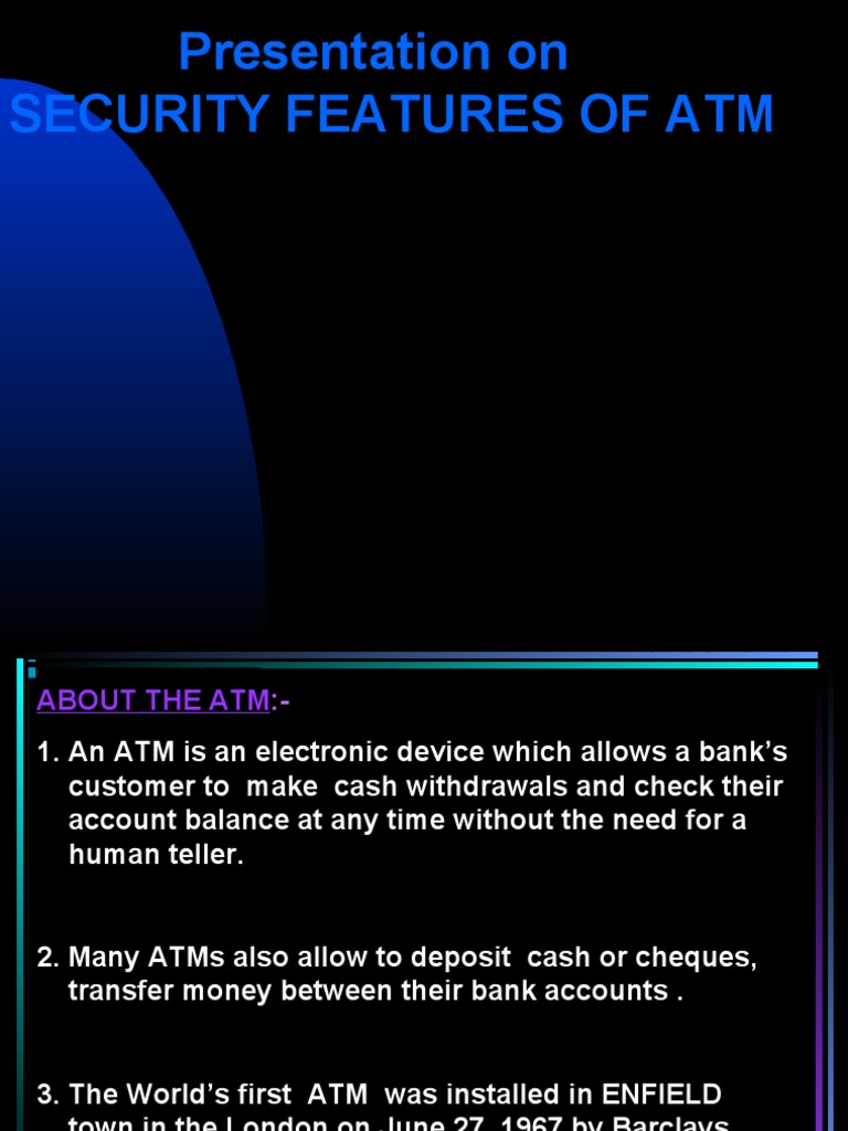 Atm Security | PDF | Automated Teller Machine | Personal Identification Number