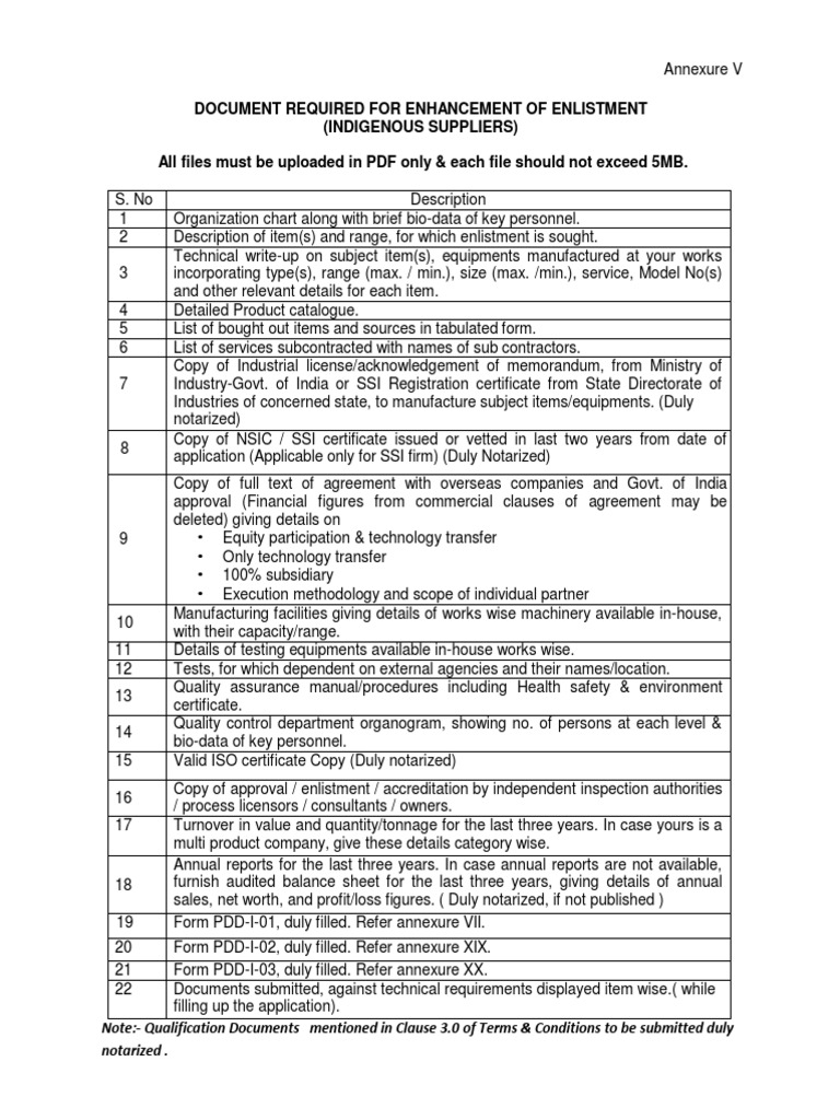 Document Required For Enhancement of Enlistment-Indigenous | PDF ...
