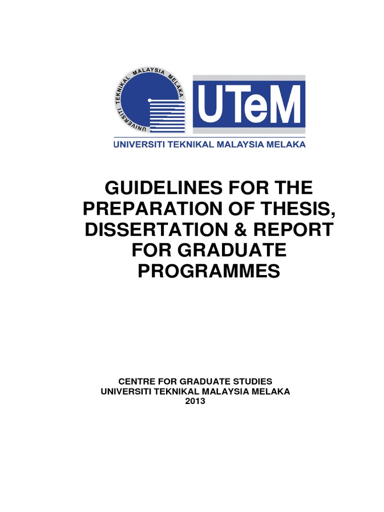Thesis Guidelines For Utem | PDF