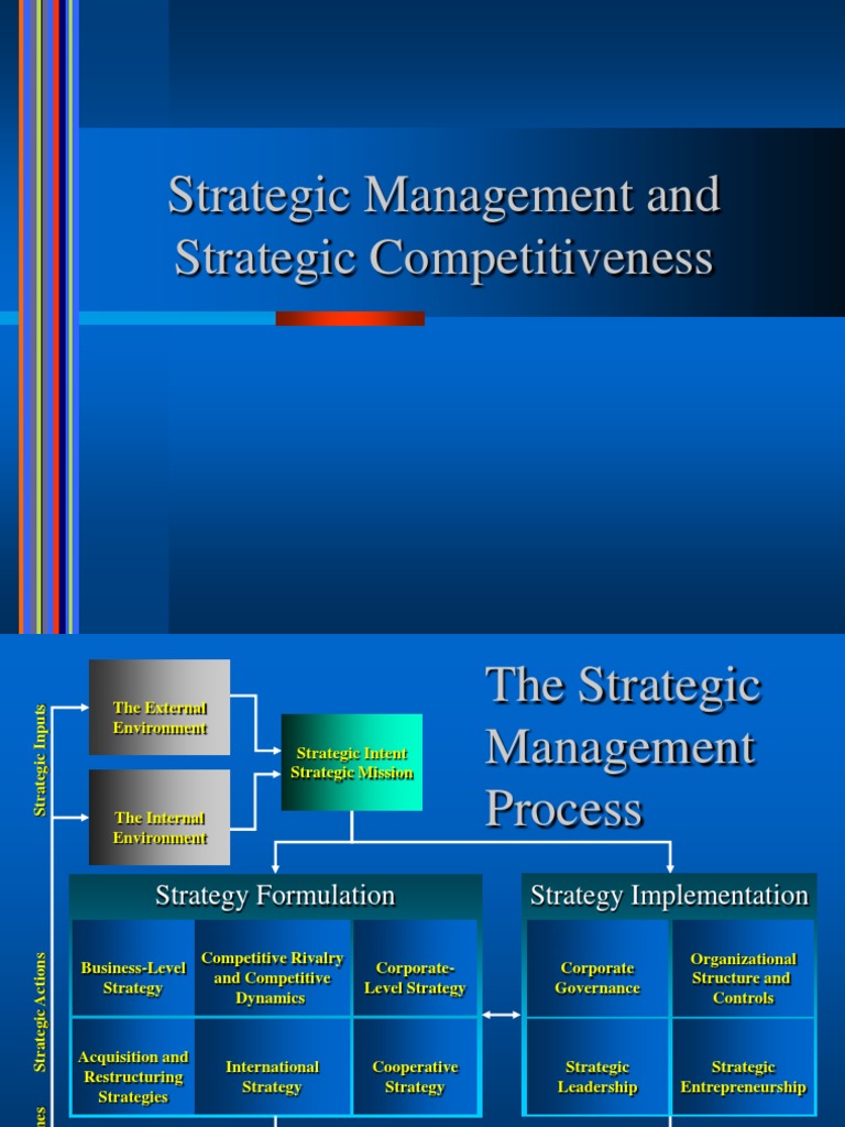 Strategic Management and Strategic Competitiveness | PDF | Strategic ...