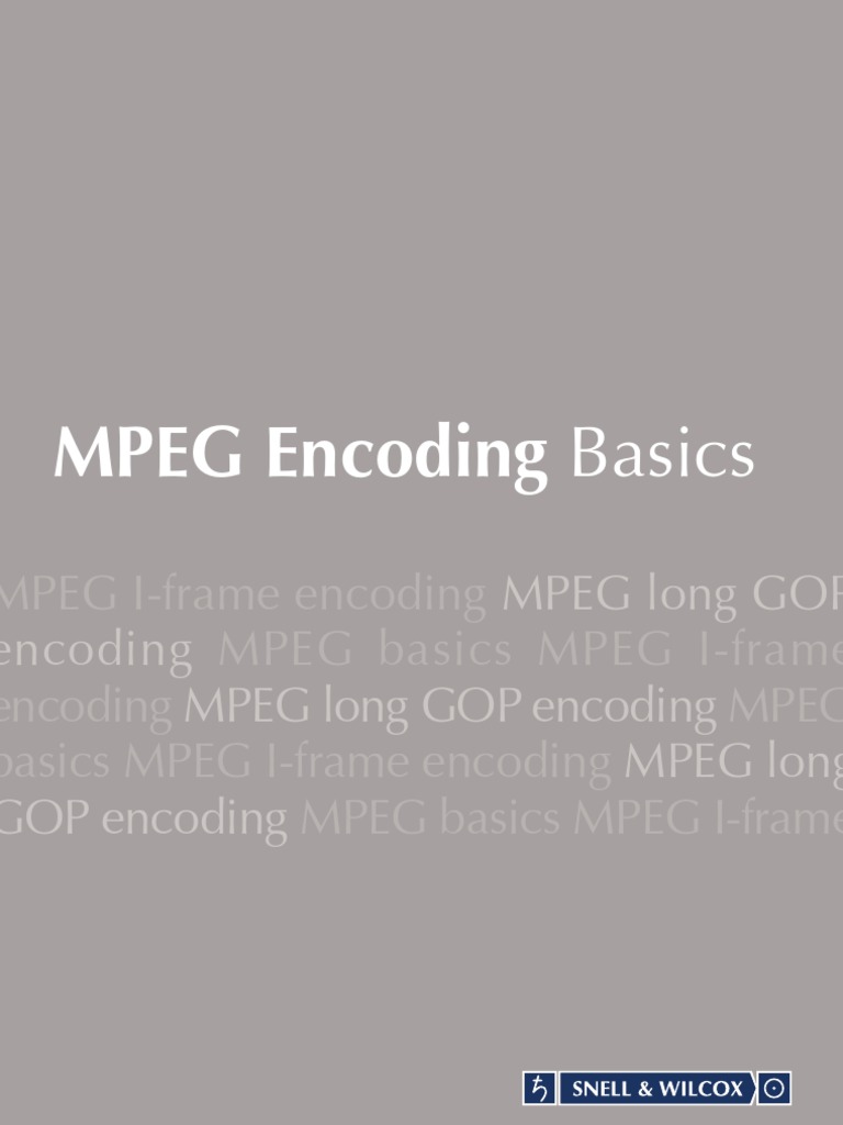 MPEG Encoding Basics | PDF | Data Compression | Codec