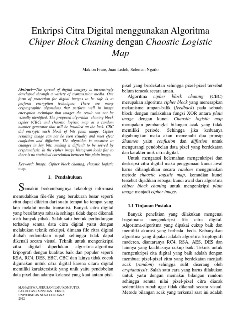 Enkripsi Citra Digital dengan CBC | PDF