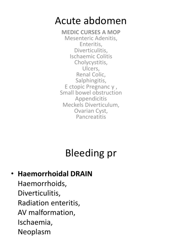 Acute Abdomen: Medic Curses A Mop | PDF | Gastroenterology | Digestive ...