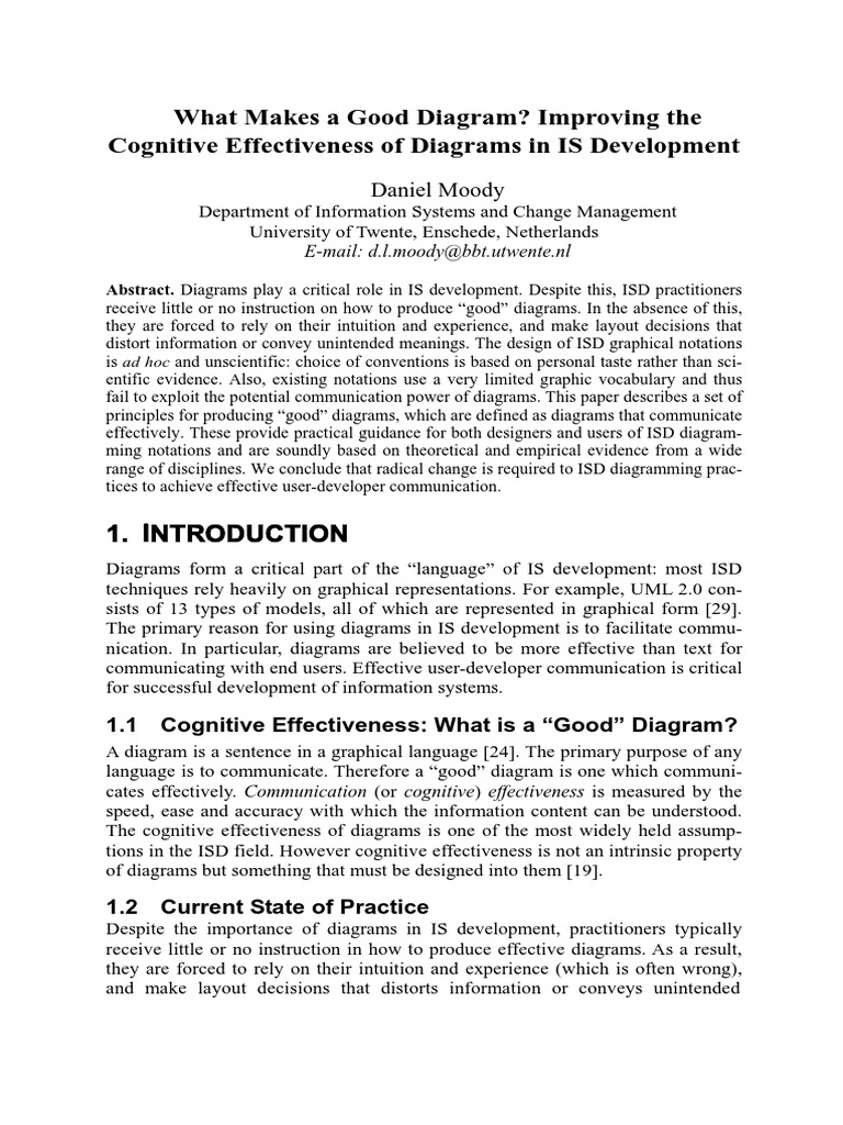 What Makes A Good Diagram? Improving The Cognitive Effectiveness of ...