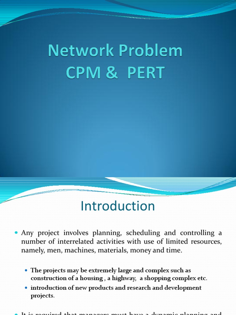 Project Planning and Scheduling Using PERT/CPM Techniques: A Comprehensive Guide | PDF | Applied ...