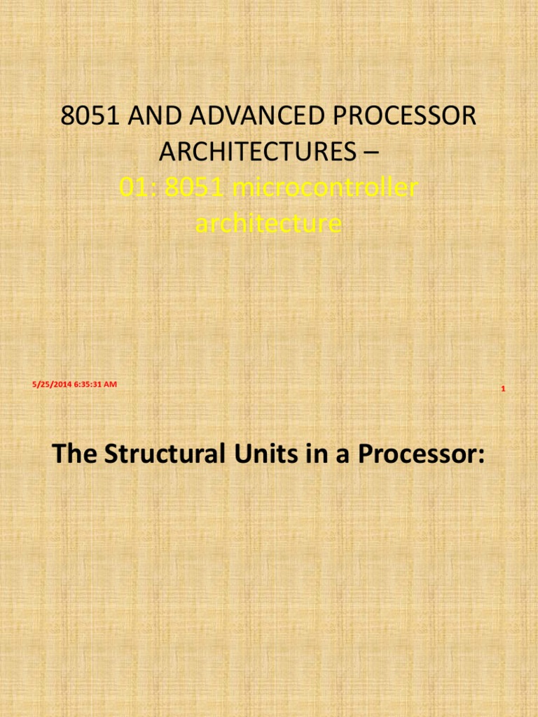 8051 and Advanced Processor | PDF | Microcontroller | Central Processing Unit