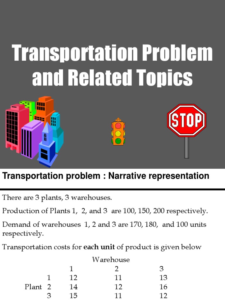 Transportation Problem and Related Topics | PDF | Oil Refinery ...