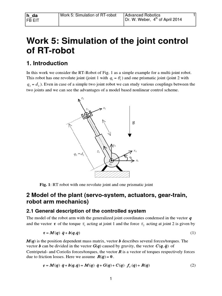 2014 MBRC Simulation RT Control | PDF | Analysis | Mechanical Engineering