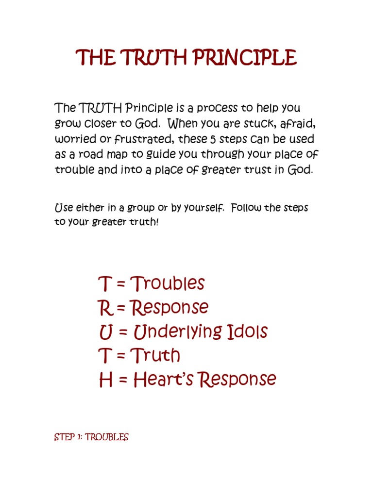 Truth Principle | PDF | Truth | God