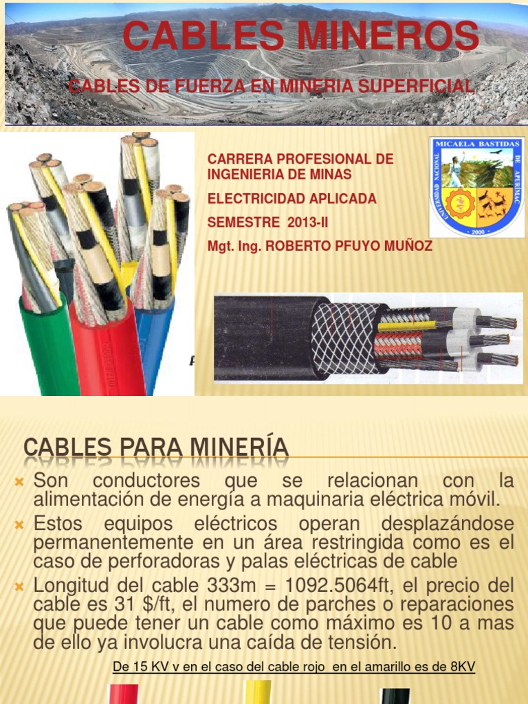 Cables Mineros | PDF | Minería | Conductor electrico
