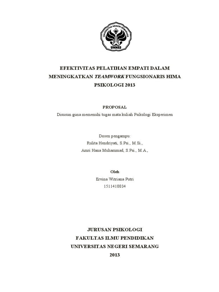 Proposal Eksperimen | PDF