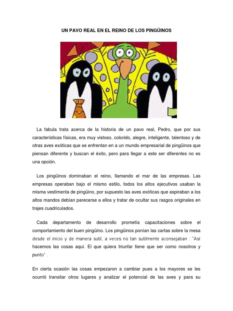 Un Pavo Real en El Reino de Los Pingüinos | Aves | Aprendizaje | Prueba ...